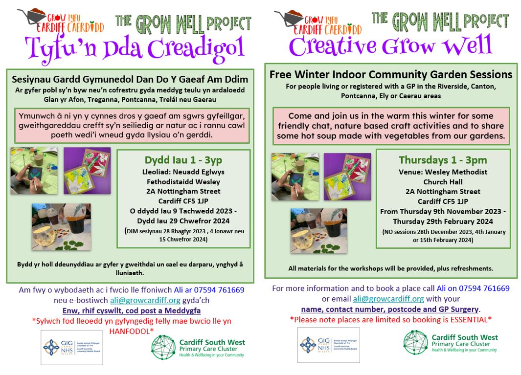 Creative GROW WELL - Cardiff South Wales Cluster