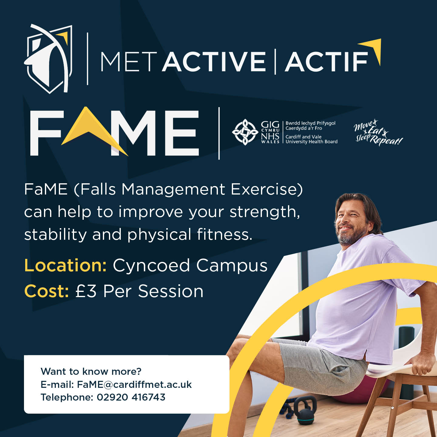 Falls Management Exercise Programme (FaME) - Cardiff South Wales Cluster