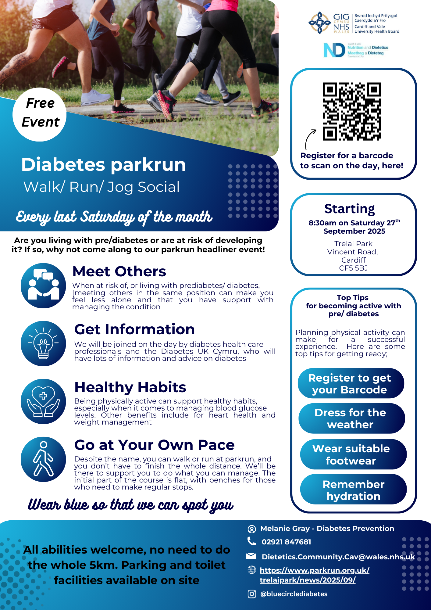 Diabetes Park Run Event! - Cardiff South Wales Cluster